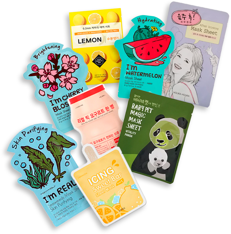 10 Premium Face Masks Bundle - Ideal for All Skin Types & Wellness