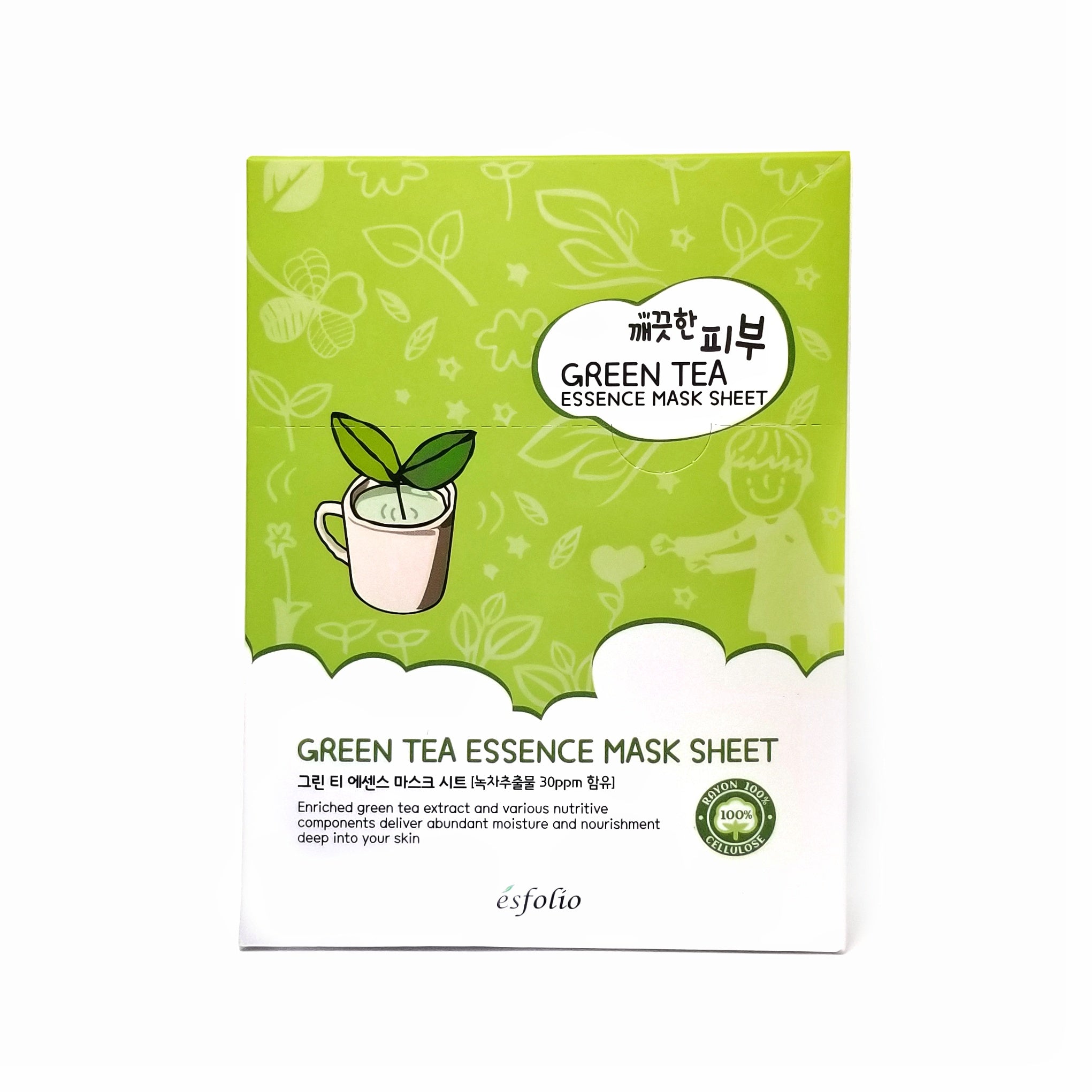 Pure Skin Green Tea Essence Mask Sheet | K-beauty Sheet Mask
